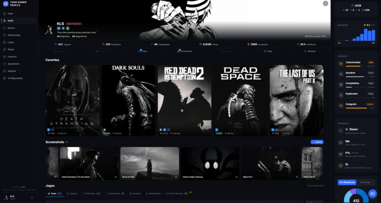 Conheça o Your Gamer Profile, a rede social gamer brasileira com um ...